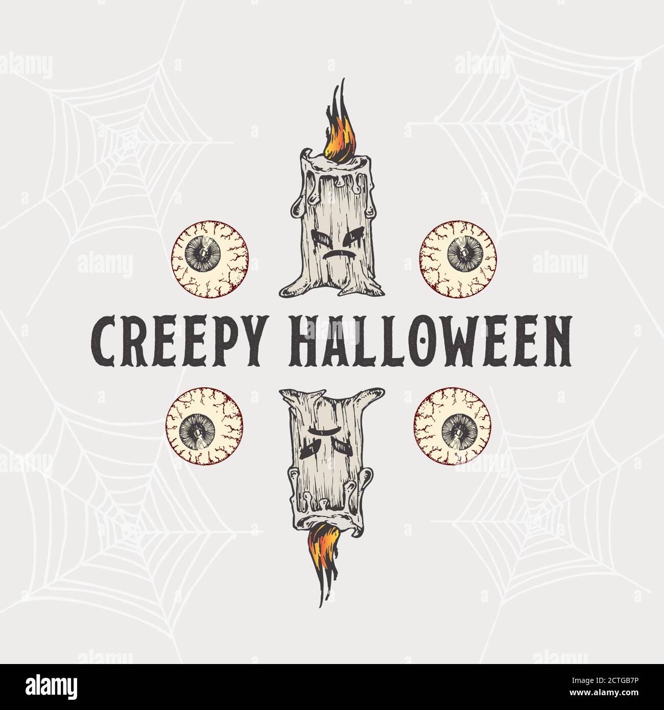 Vintage Style Halloween Headline or Title Greetings Label Template ...