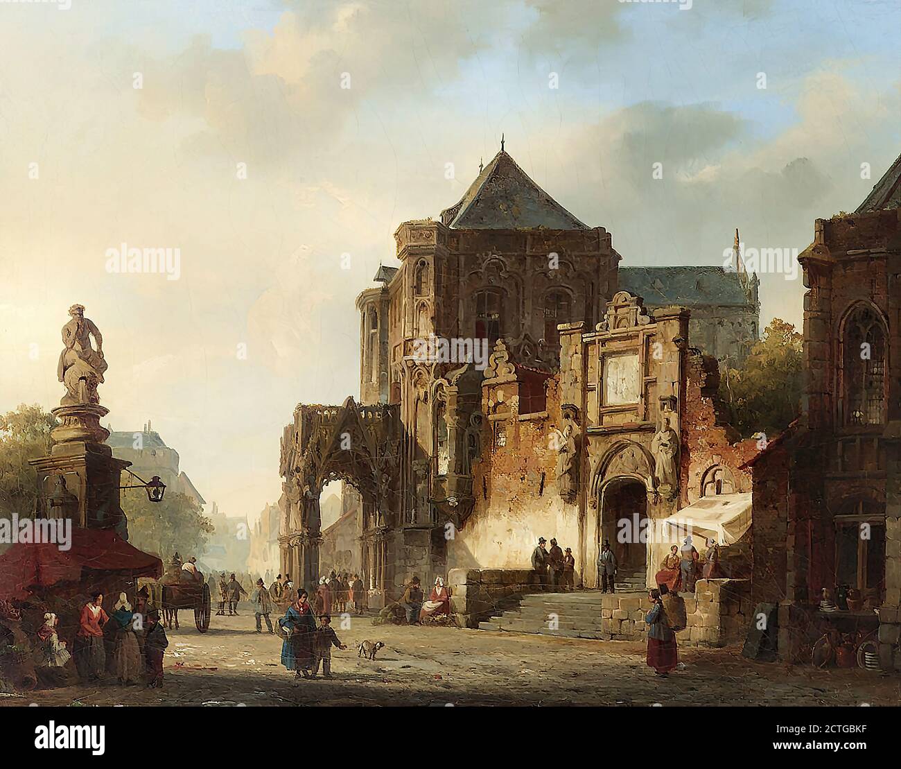 Springer Cornelis - a Market Square in a German Town - Dutch School ...