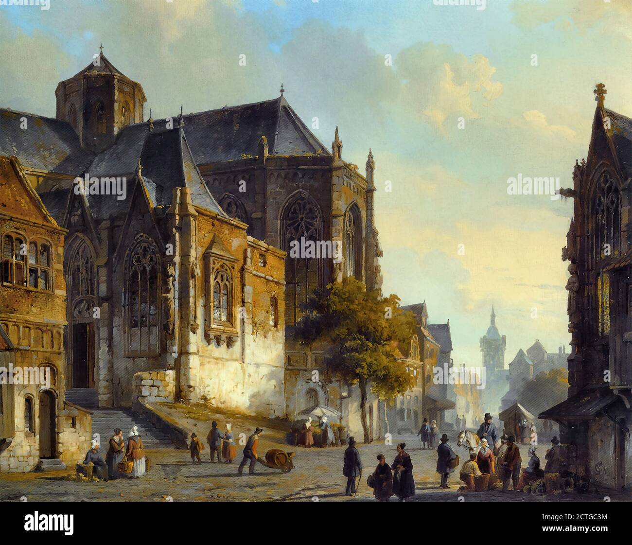 Springer Cornelis - Figures on a Market Square in a Dutch Town - Dutch ...