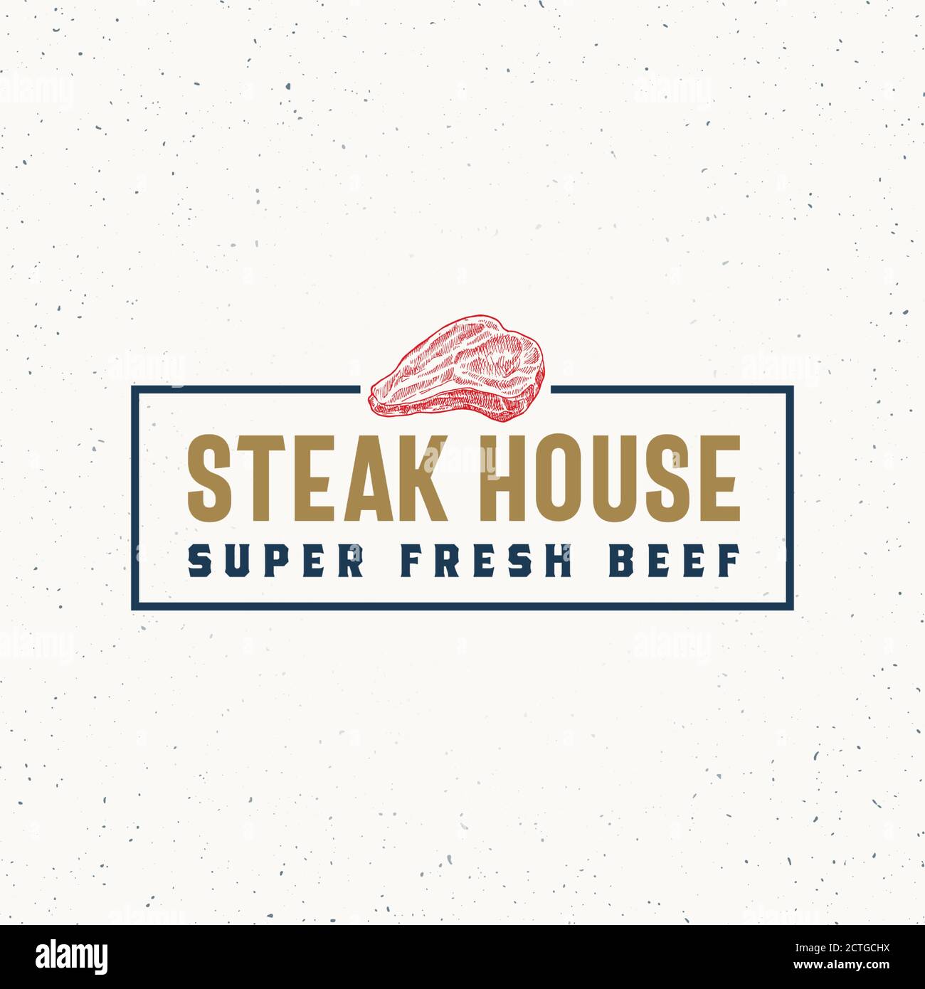 Steak House Vintage Typography Label, Emblem or Logo Template. Premium ...