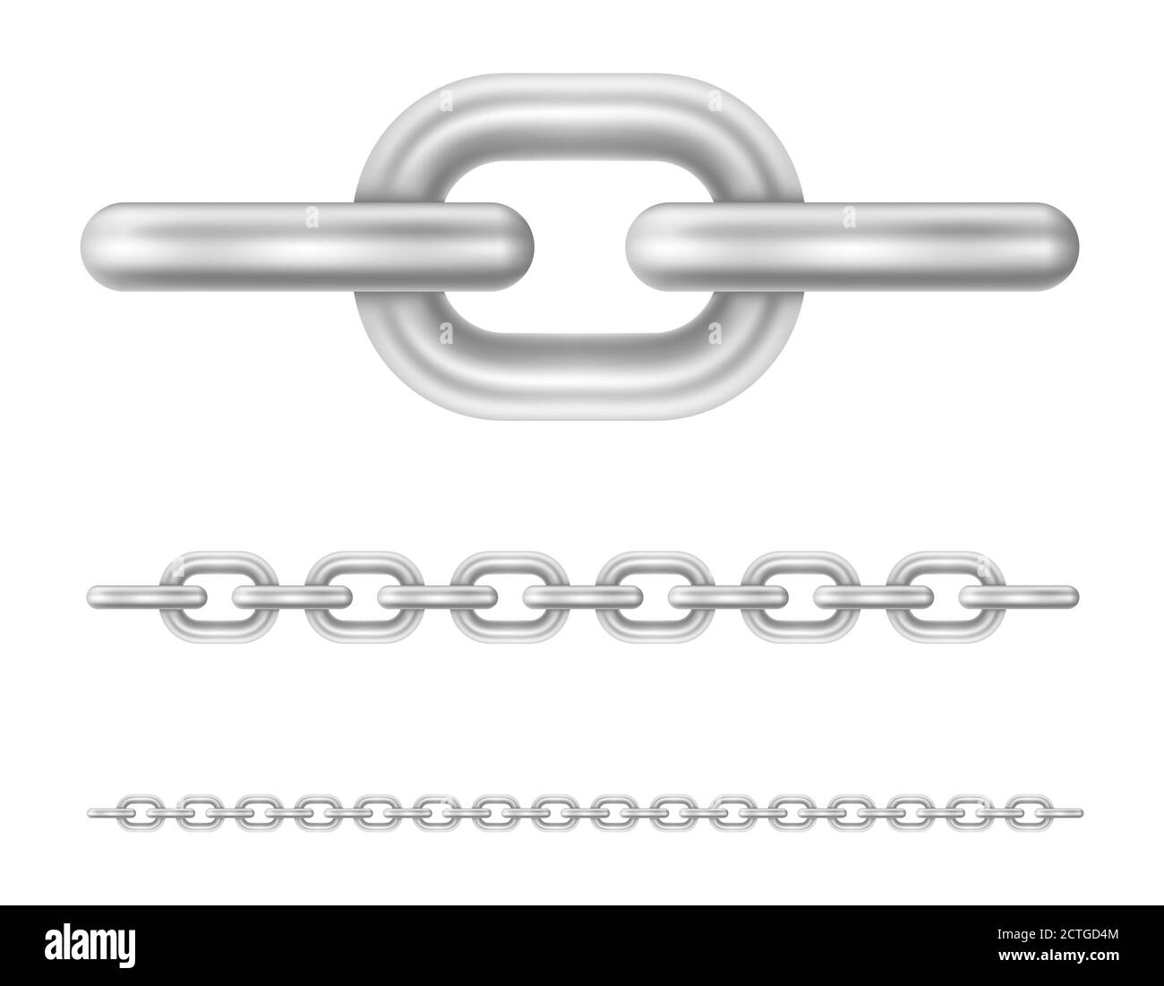 metal chain links vector illustration isolated on white background ...