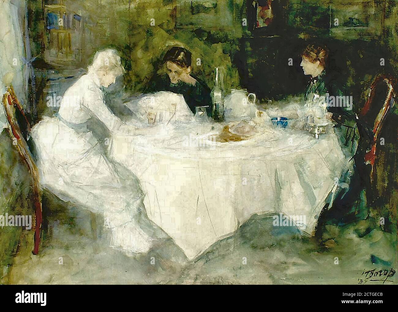 Toorop Jan - Lunch - Dutch School - 19th Century Stock Photo - Alamy