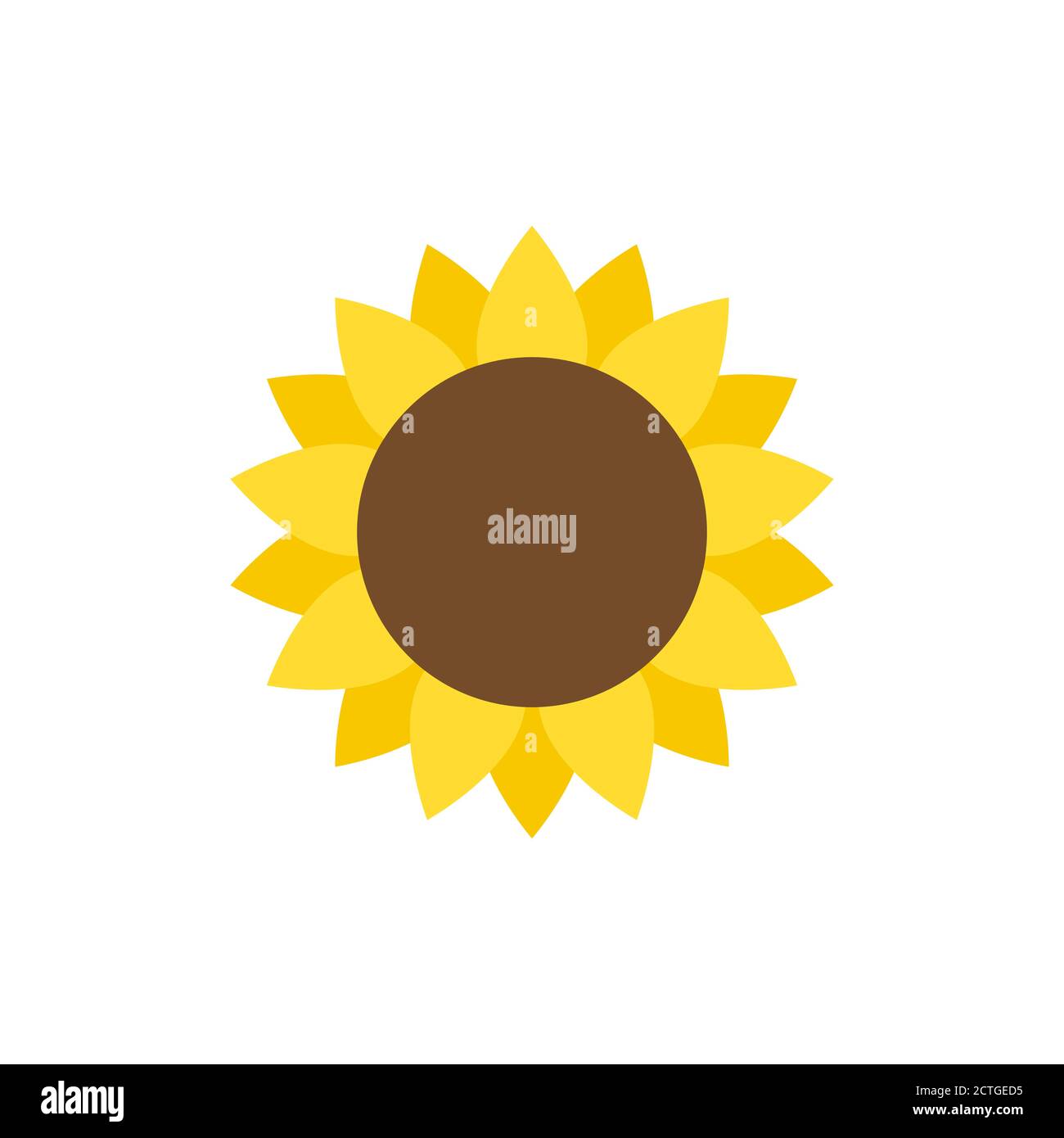 Sunflower in flat style vector isolated Stock Vector Image & Art - Alamy