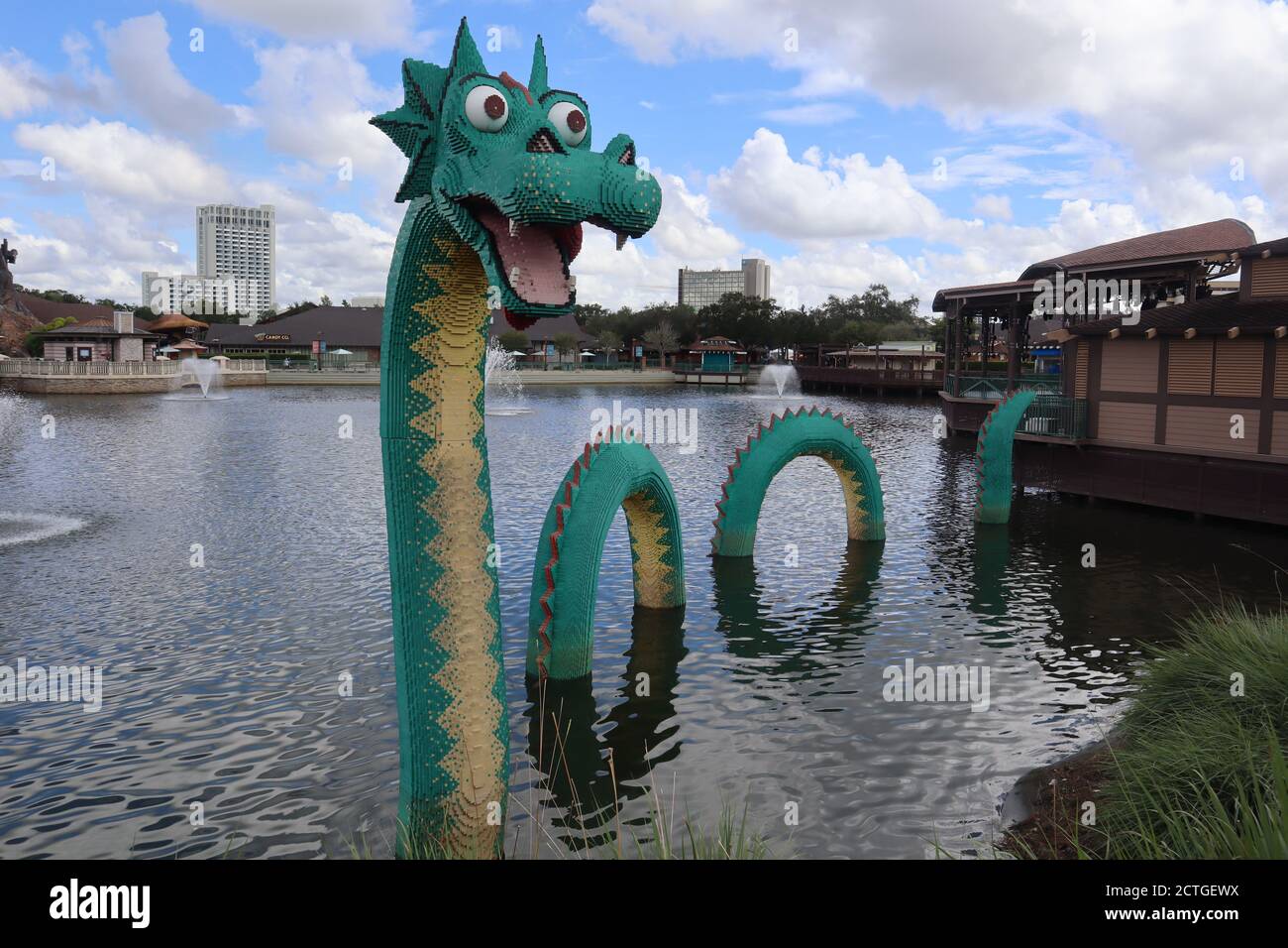 Statue of a dragon in Disney World, Lego Lands, USA Stock Photo - Alamy