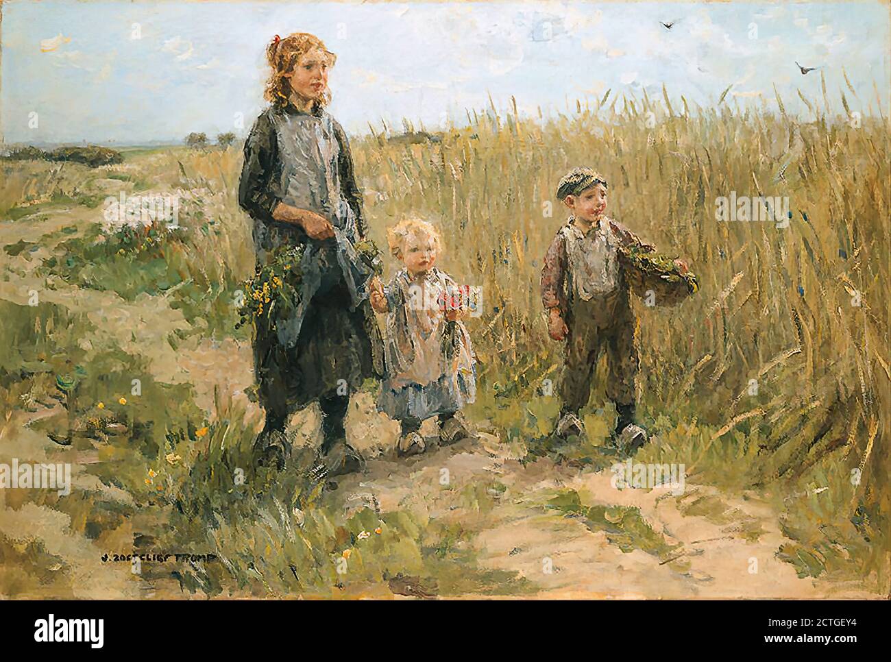 Tromp Jan Zoetelief - in the Dunes - Dutch School - 19th Century Stock ...