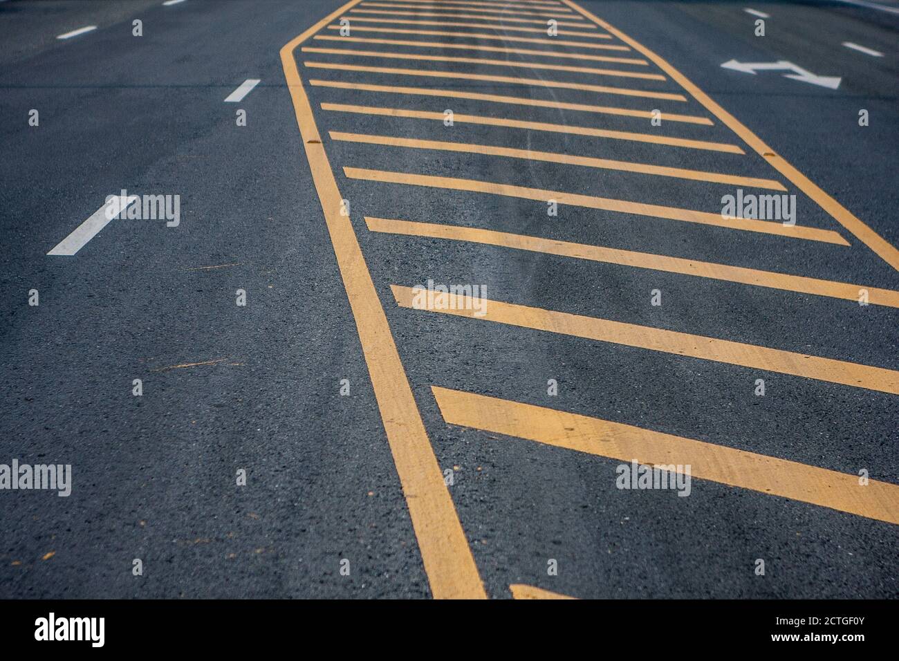 yellowline on the road background Stock Photo - Alamy
