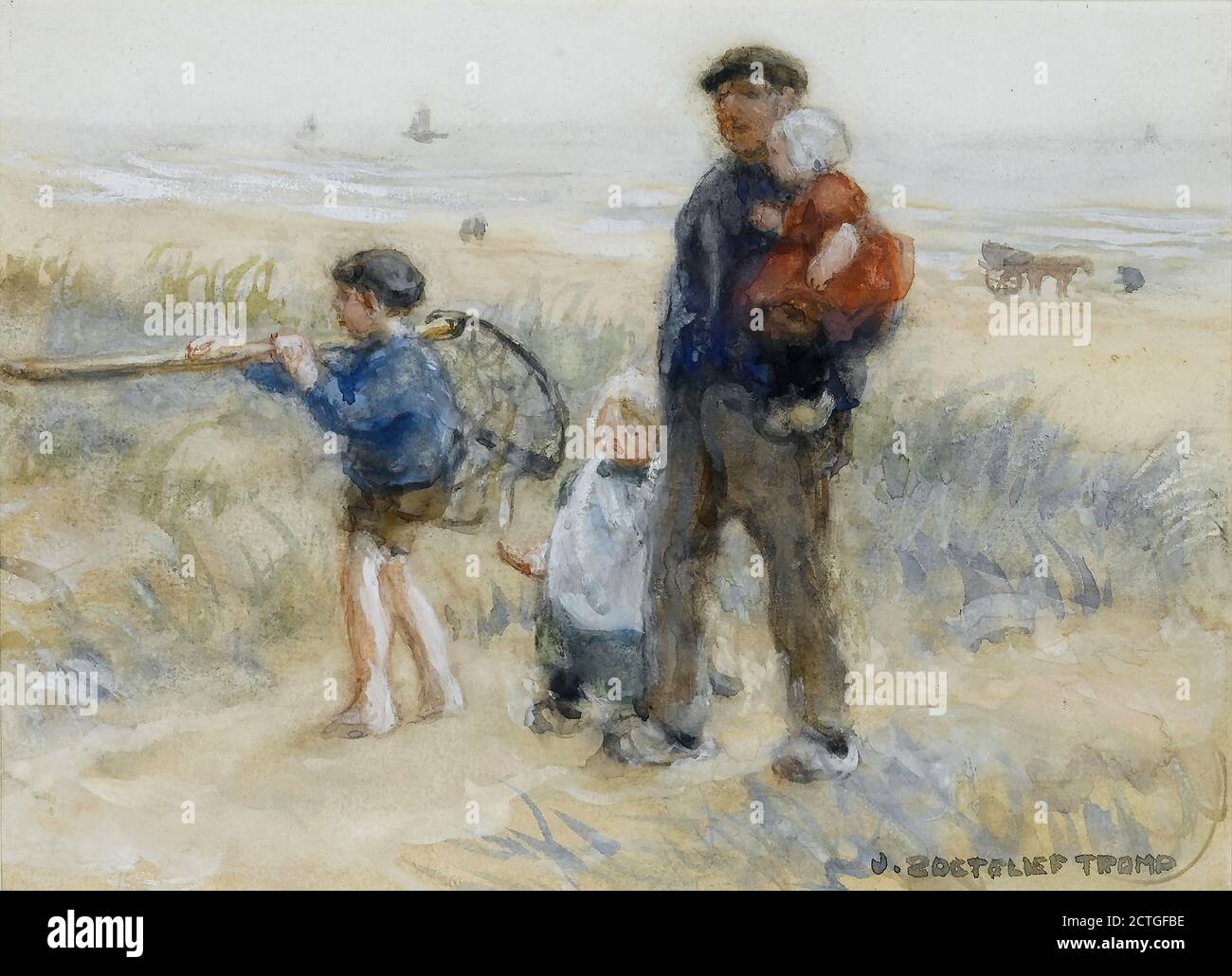 Tromp Jan Zoetelief - the Return of the Fisherman - Dutch School - 19th ...
