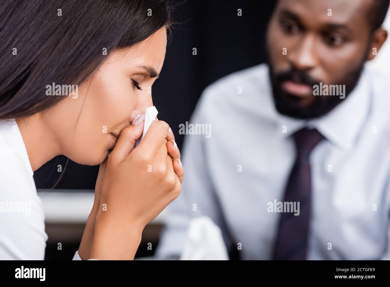 Man wiping face napkin hi-res stock photography and images - Alamy