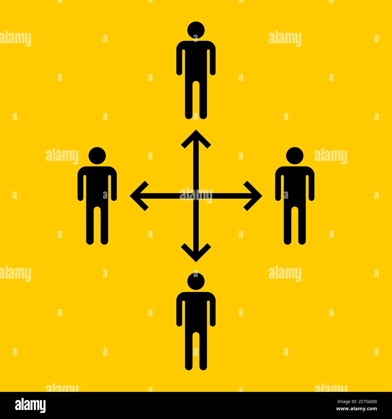 Social Distancing Keep Your Distance Icon. Vector Image Stock Vector ...