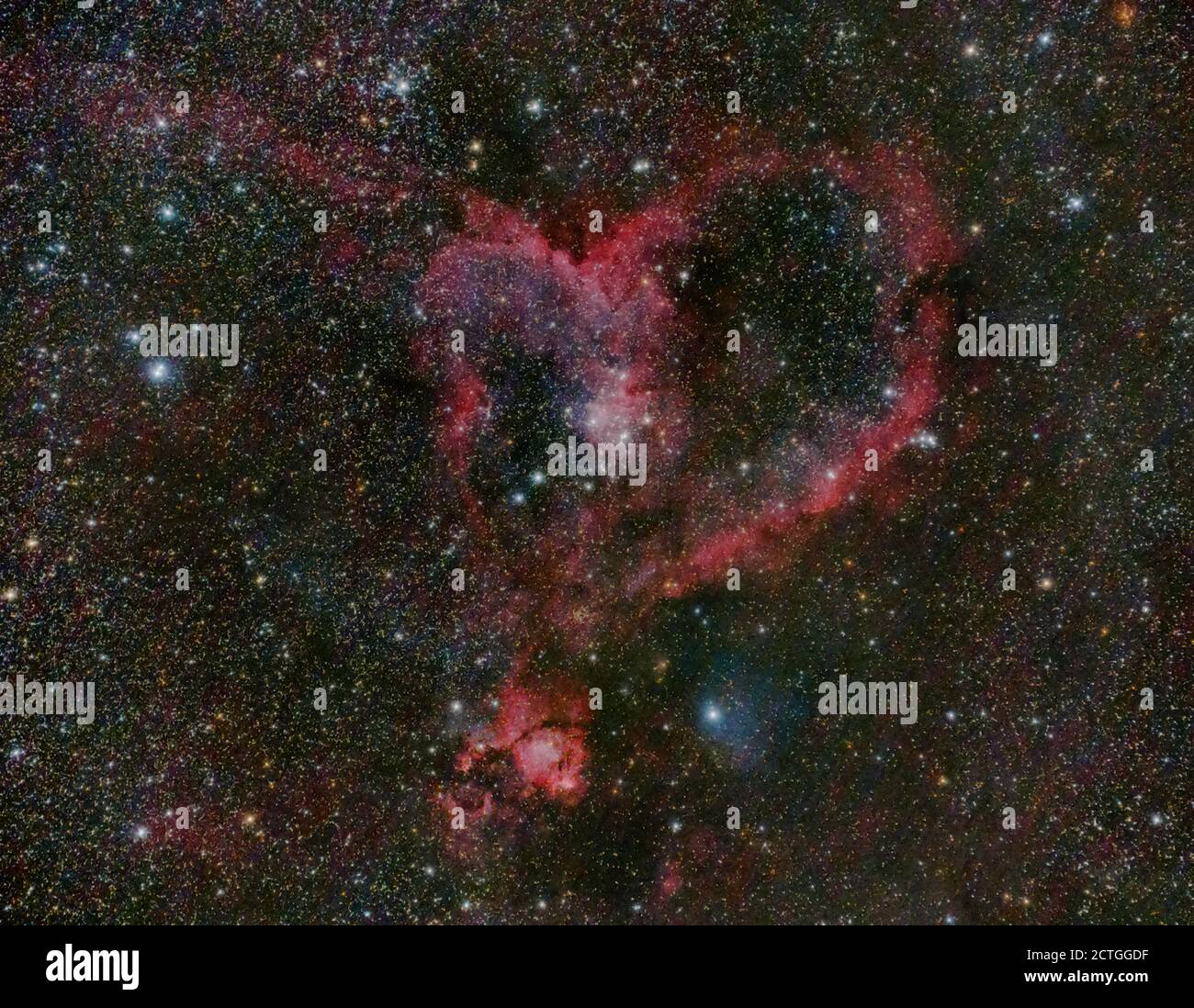 Heart nebula (IC 1805) shot in the Northern Hemisphere Stock Photo - Alamy