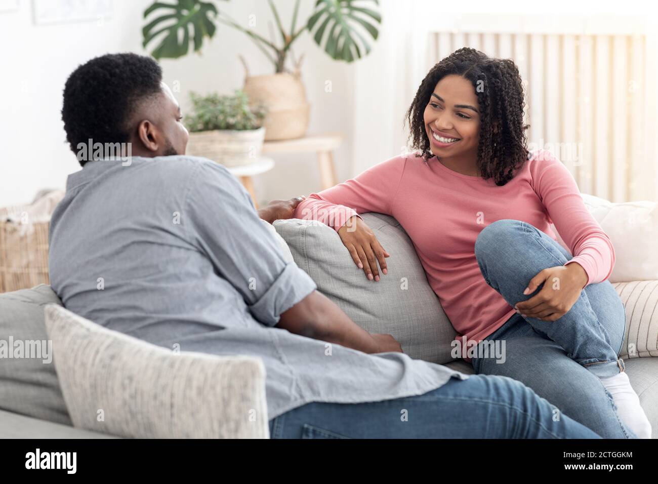 Portrait pleasant loving carefree adult hi-res stock photography and ...