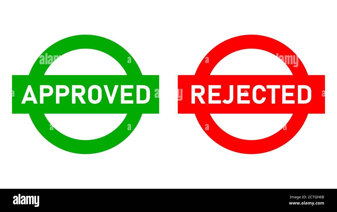 Approved and Rejected Stamp Icons. Vector Image Stock Vector Image & Art - Alamy
