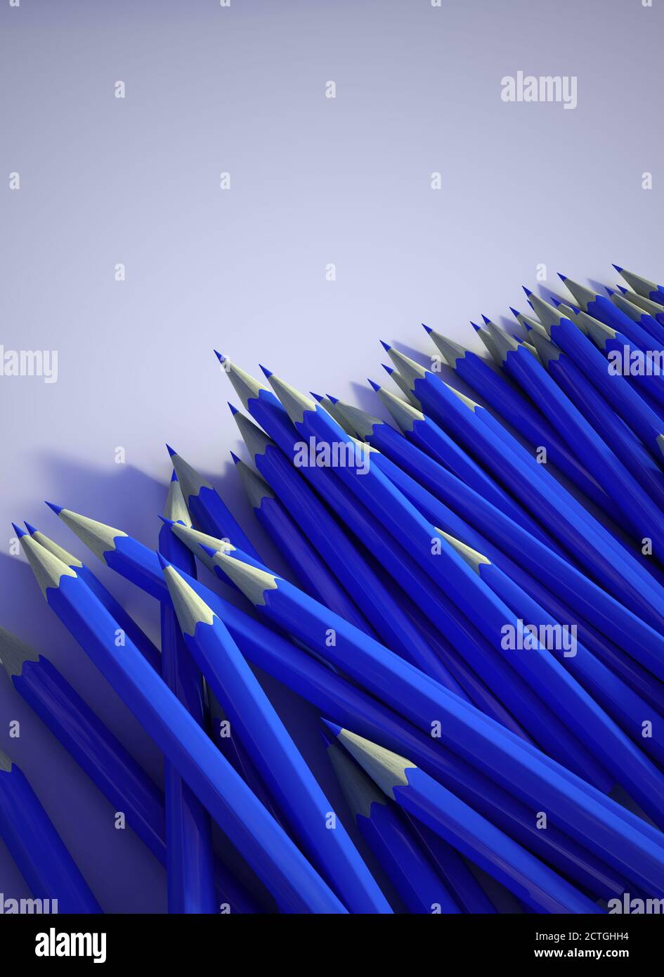 3D rendering of a group of navy blue pencils Stock Photo - Alamy