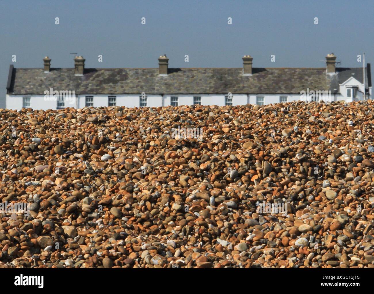 Coastguard cottages on Shingle Street, Suffolk Stock Photo - Alamy