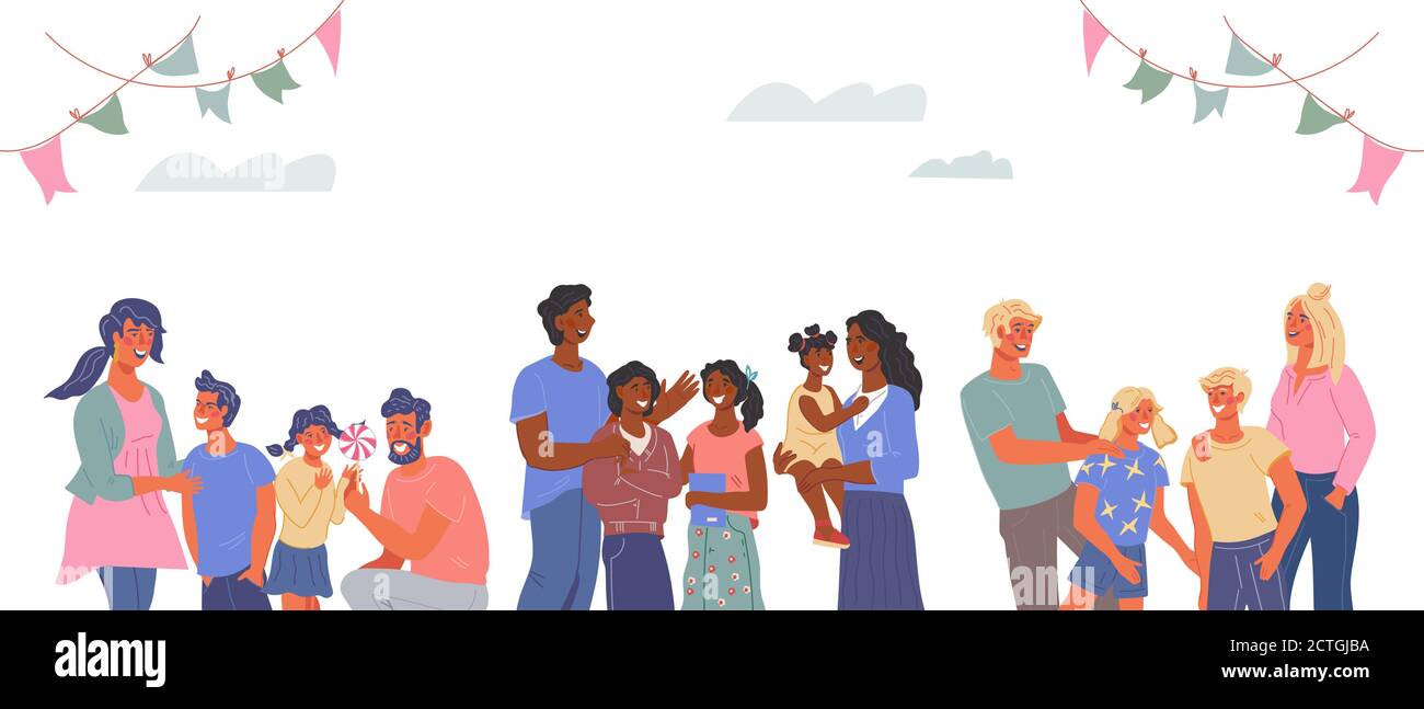 Multi ethnic parent and child Stock Vector Images - Alamy