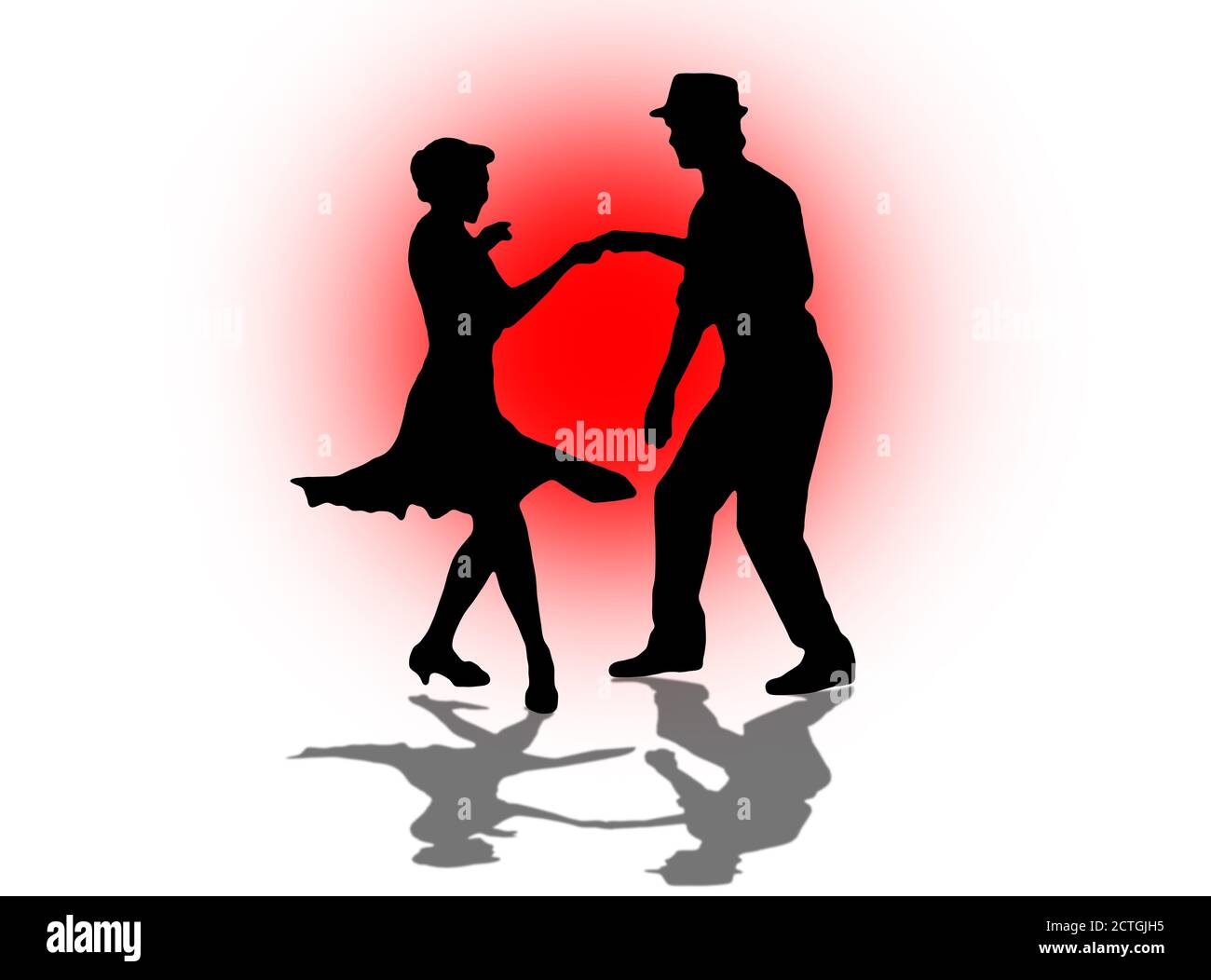 Swing Dance Couple Stock Photo - Alamy