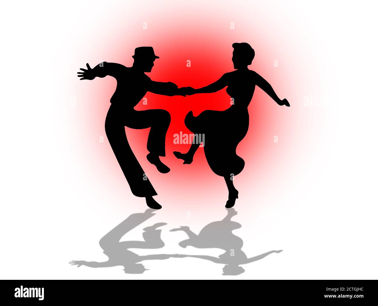 Swing Dance Couple Stock Photo - Alamy