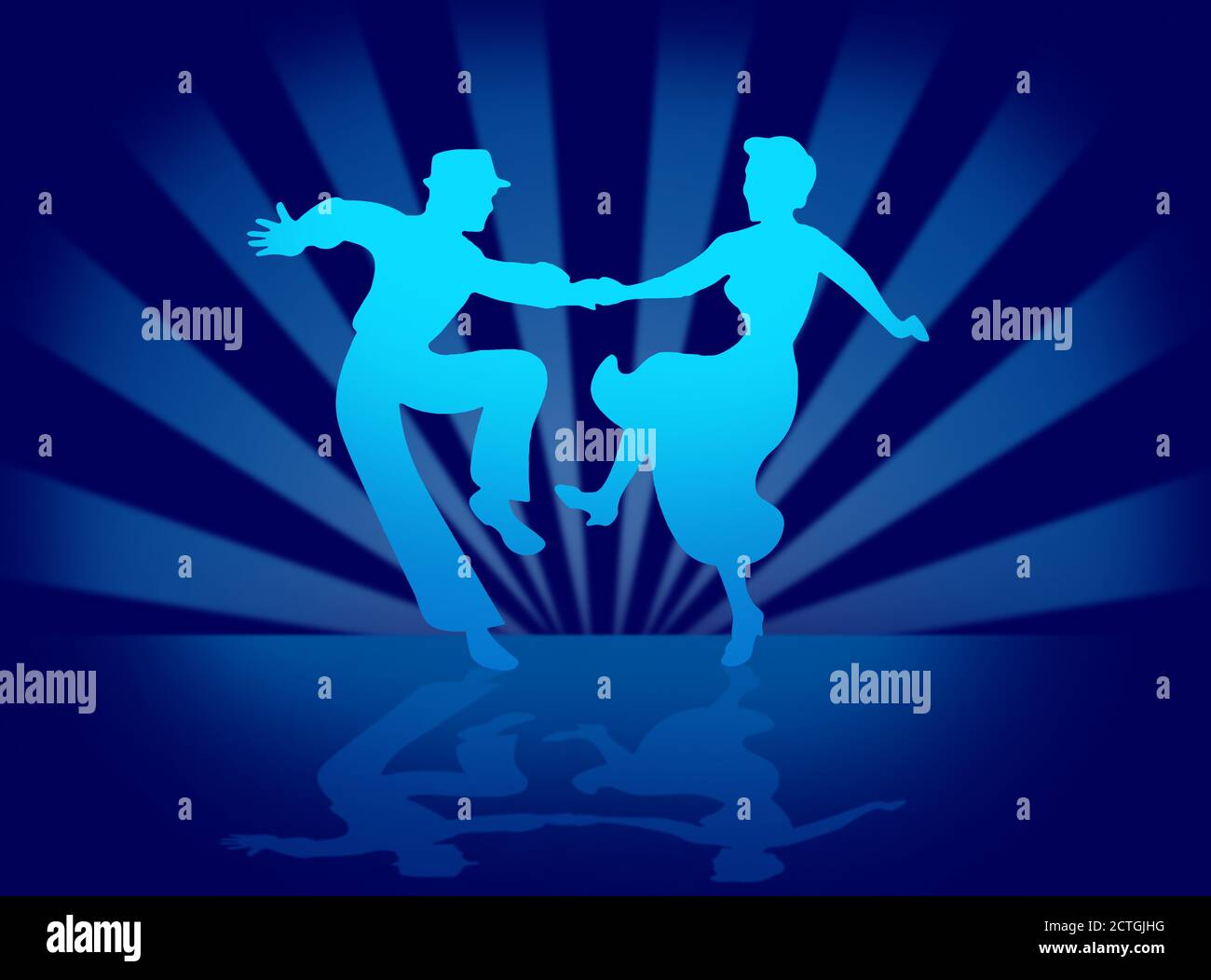 Swing Dance Couple Stock Photo - Alamy