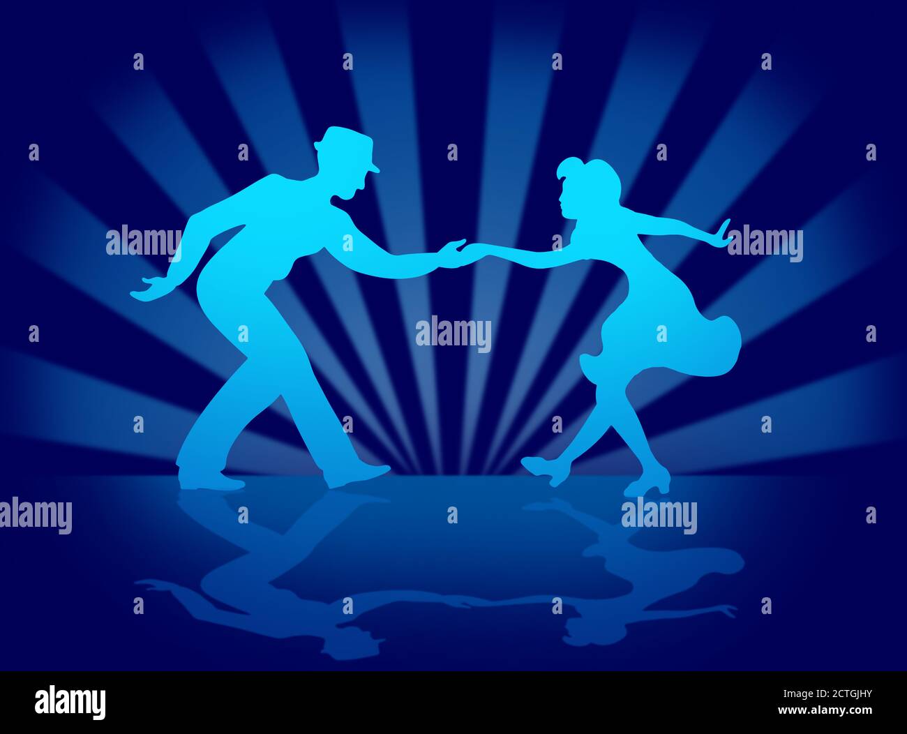Swing Dance Couple Stock Photo - Alamy