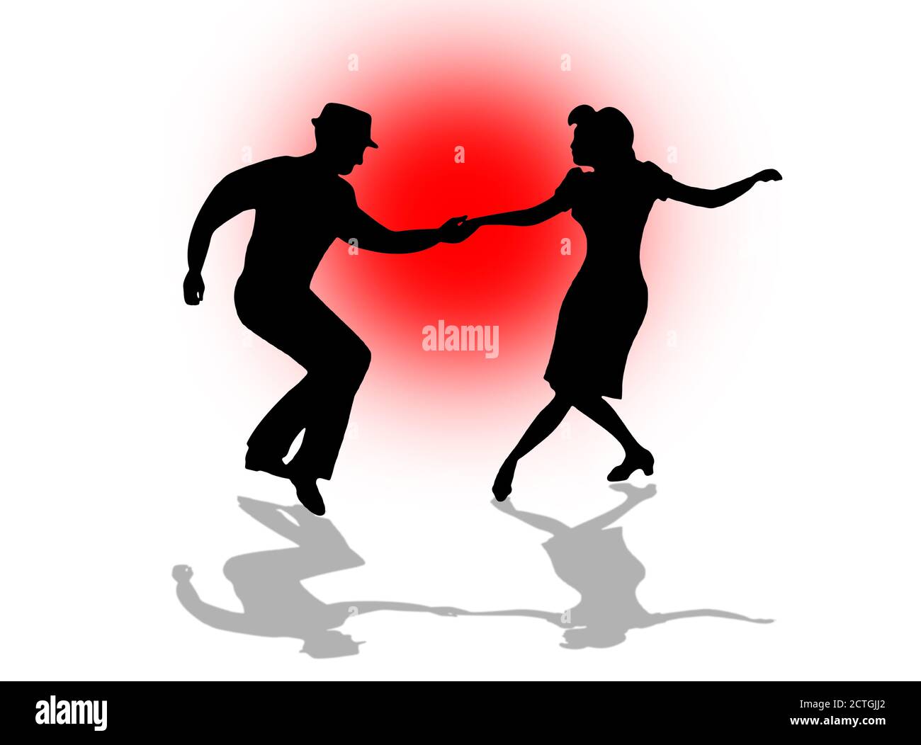 Swing Dance Couple Stock Photo - Alamy