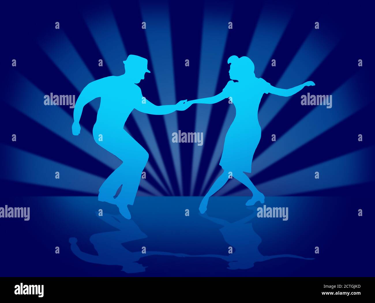 Swing Dance Couple Stock Photo - Alamy