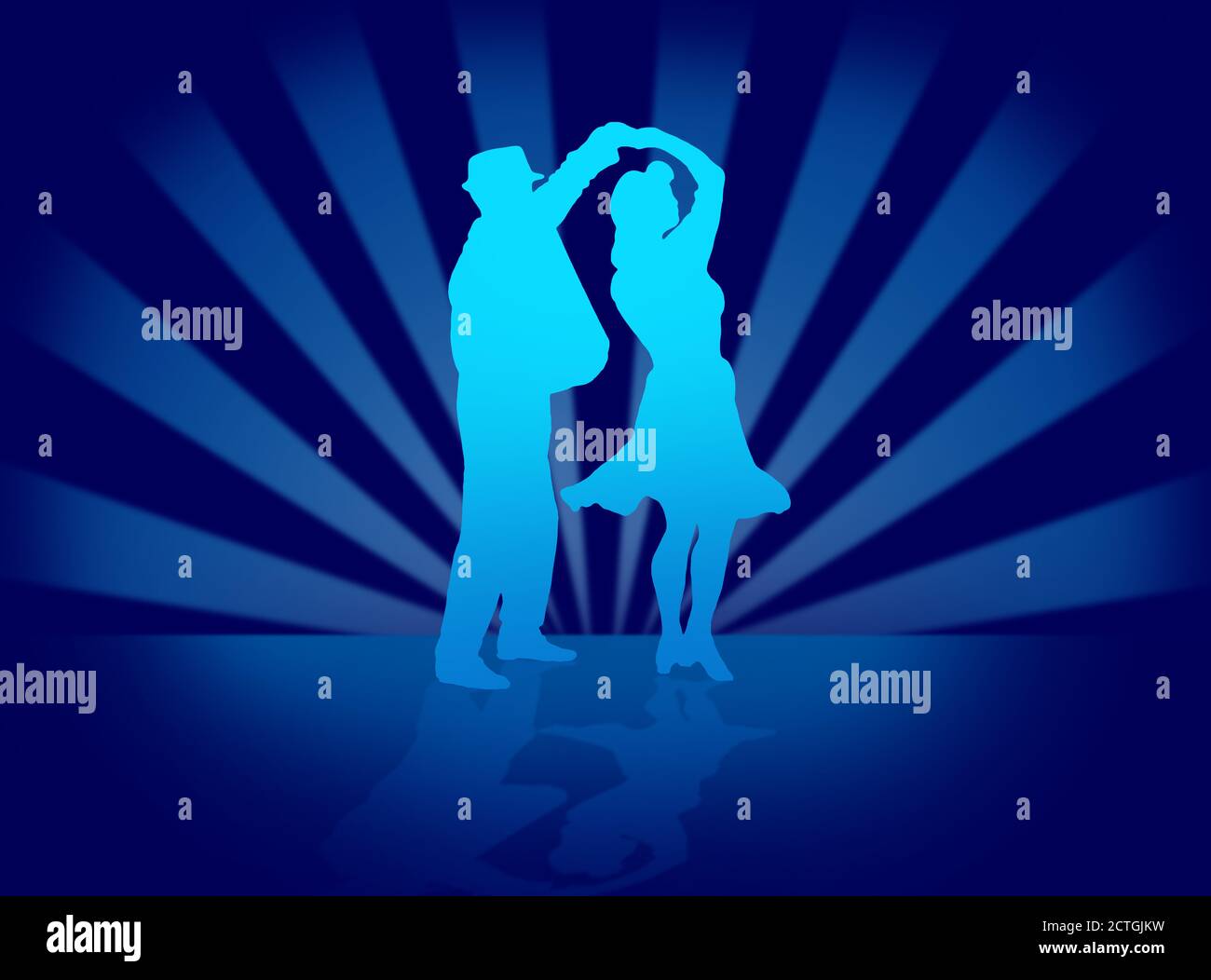 Swing Dance Couple Stock Photo - Alamy