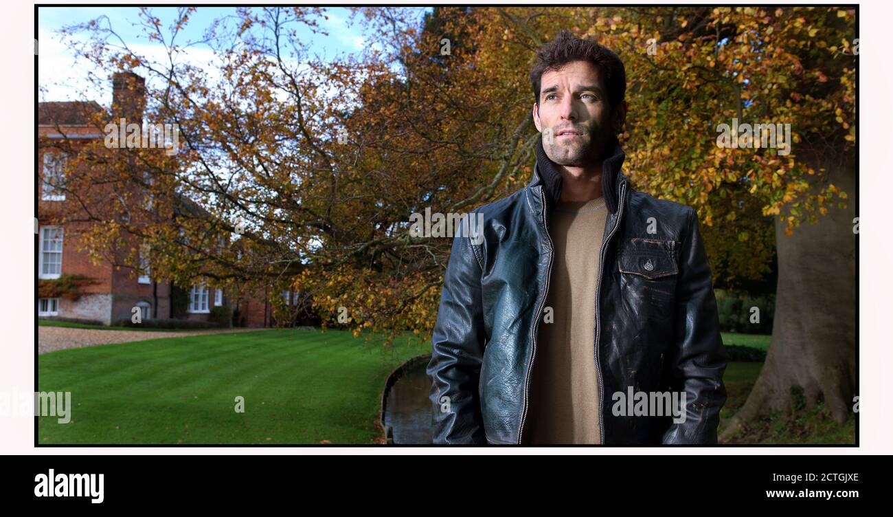 EX FORMULA 1 RED BULL DRIVER MARK WEBBER AT HIS HERTFORDSHIRE HOME ...