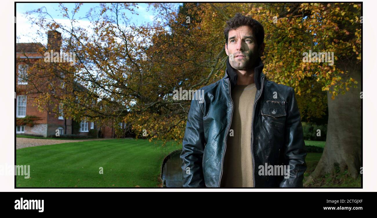 EX FORMULA 1 RED BULL DRIVER MARK WEBBER AT HIS HERTFORDSHIRE HOME ...