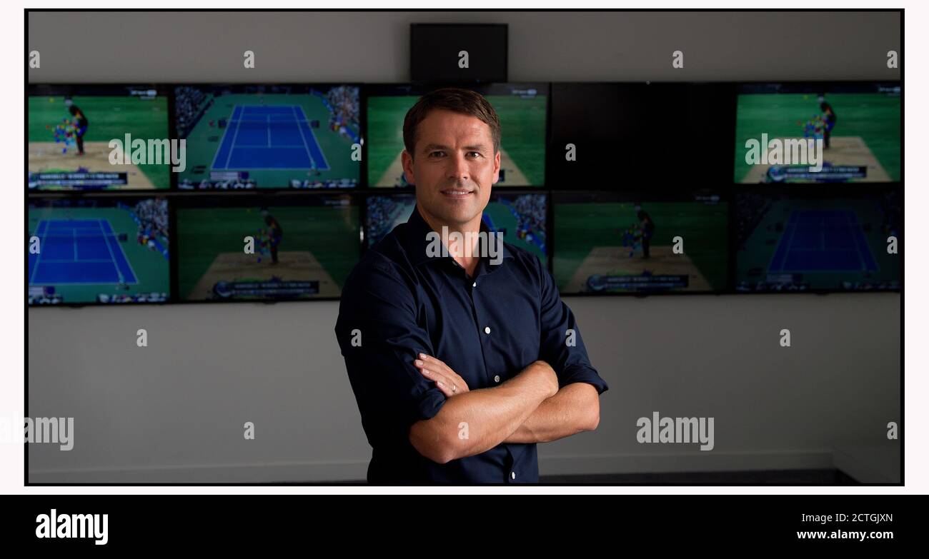 BT SPORT FOOTBALL PUNDIT MICHAEL OWEN, PHOTOGRAPHED AT THE STATION'S TV ...