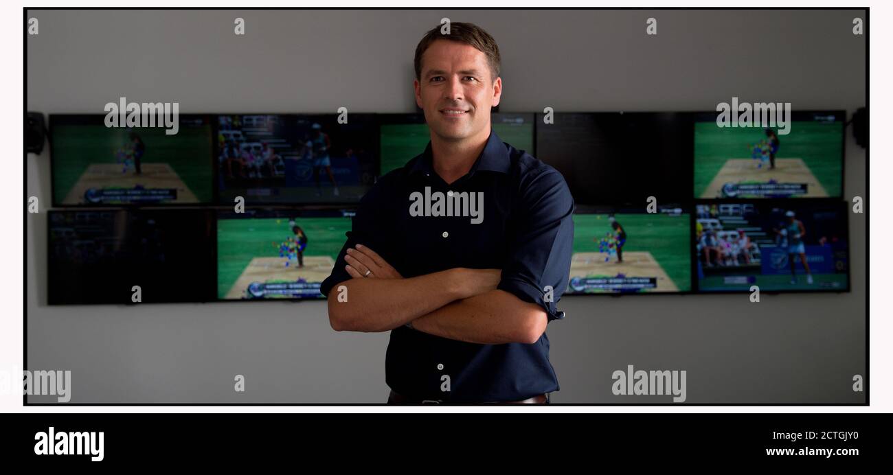 BT SPORT FOOTBALL PUNDIT MICHAEL OWEN, PHOTOGRAPHED AT THE STATION'S TV ...
