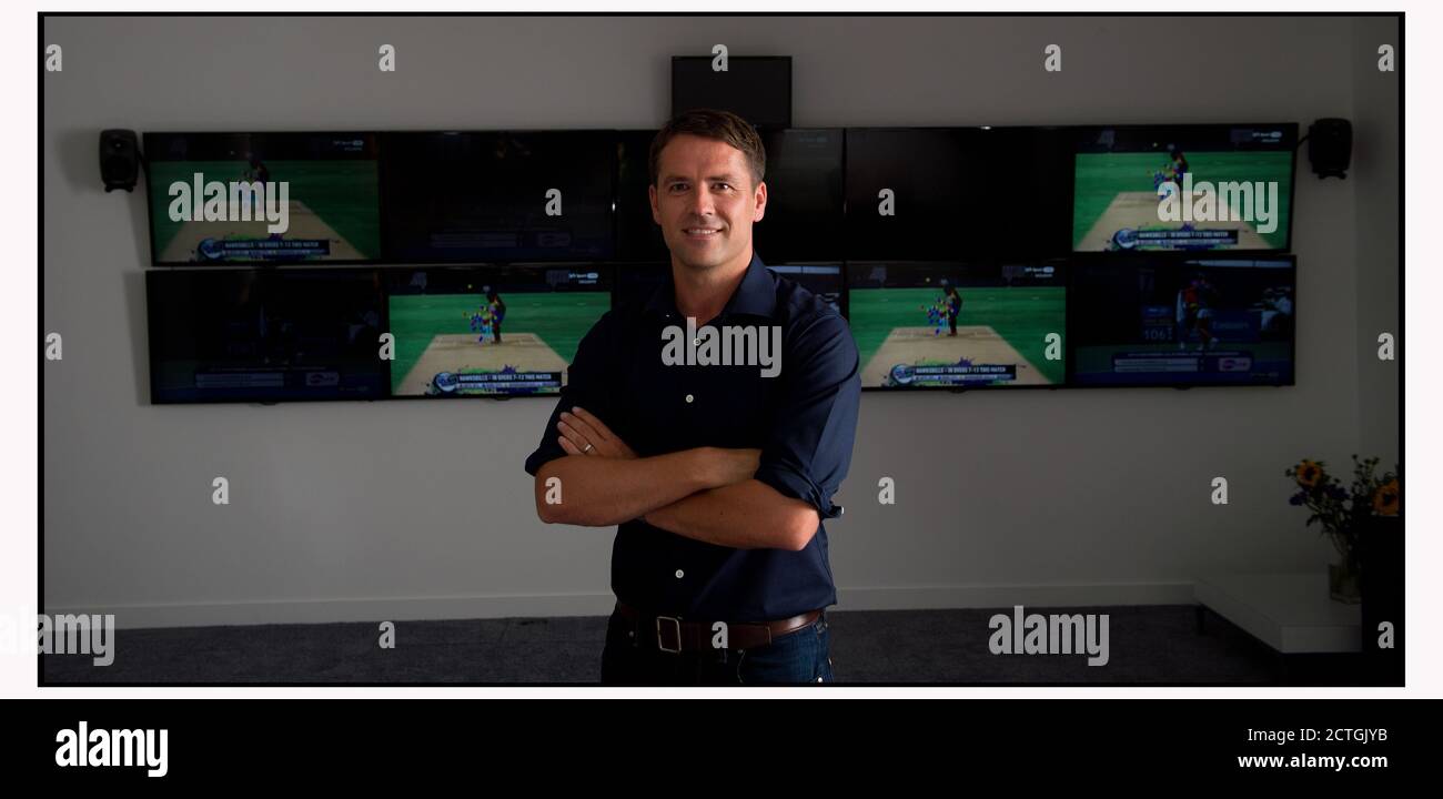 BT SPORT FOOTBALL PUNDIT MICHAEL OWEN, PHOTOGRAPHED AT THE STATION'S TV ...