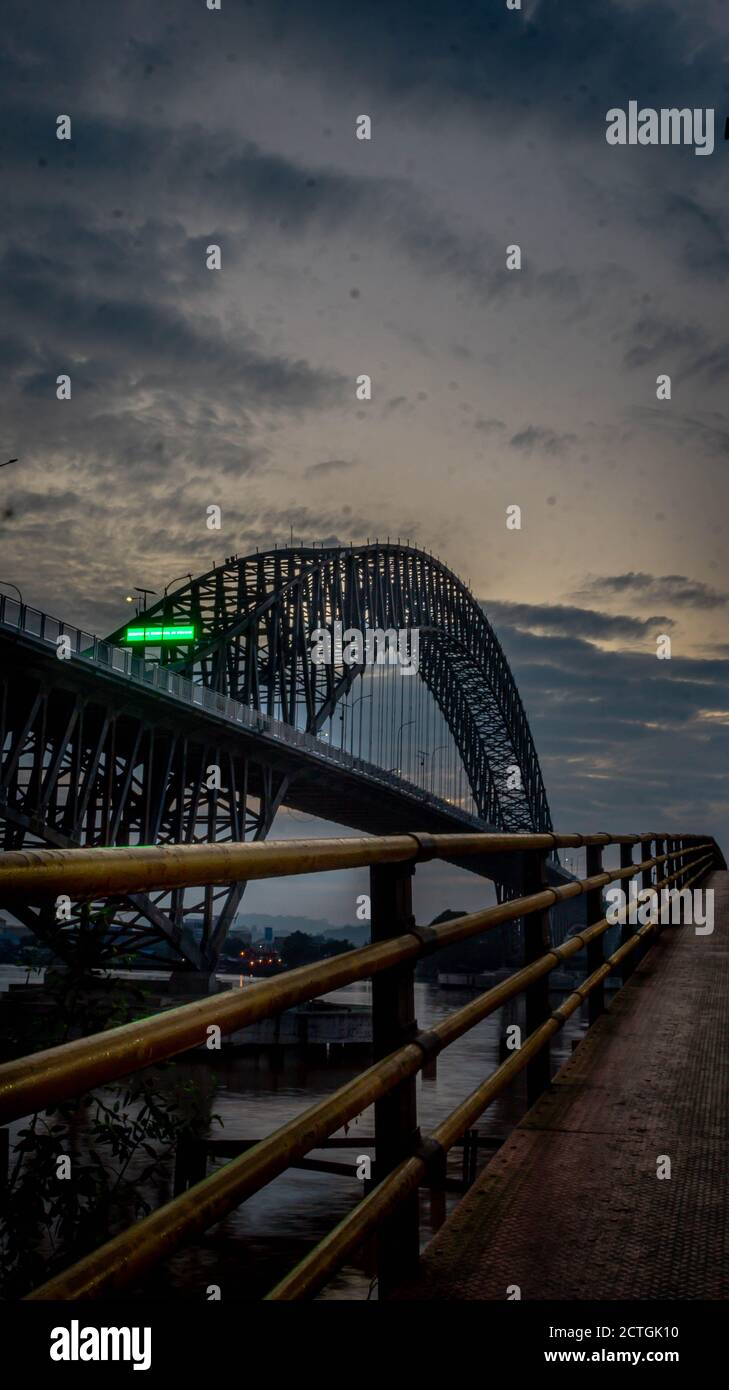 Mahakam Bridge, one of Samarinda landmarks, in the morning Stock Photo ...