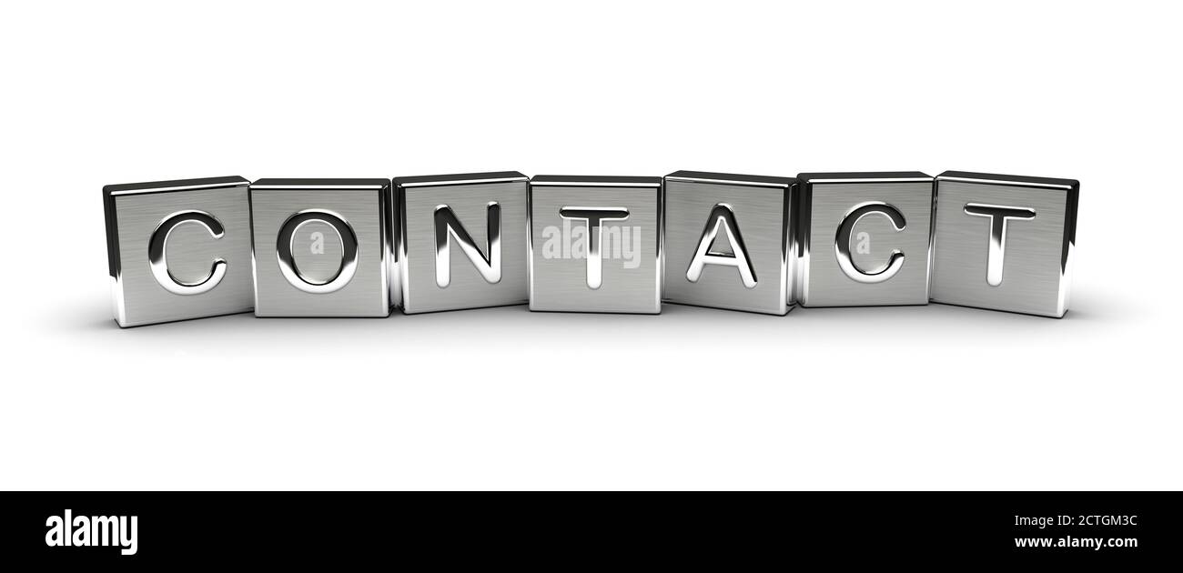 Metal Contact Text Stock Photo - Alamy