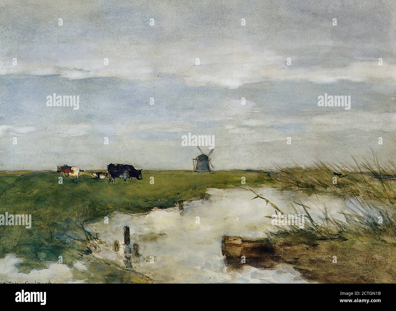 Weissenbruch Jan Hendrik - Dutch Polder Landscape - Dutch School - 19th ...
