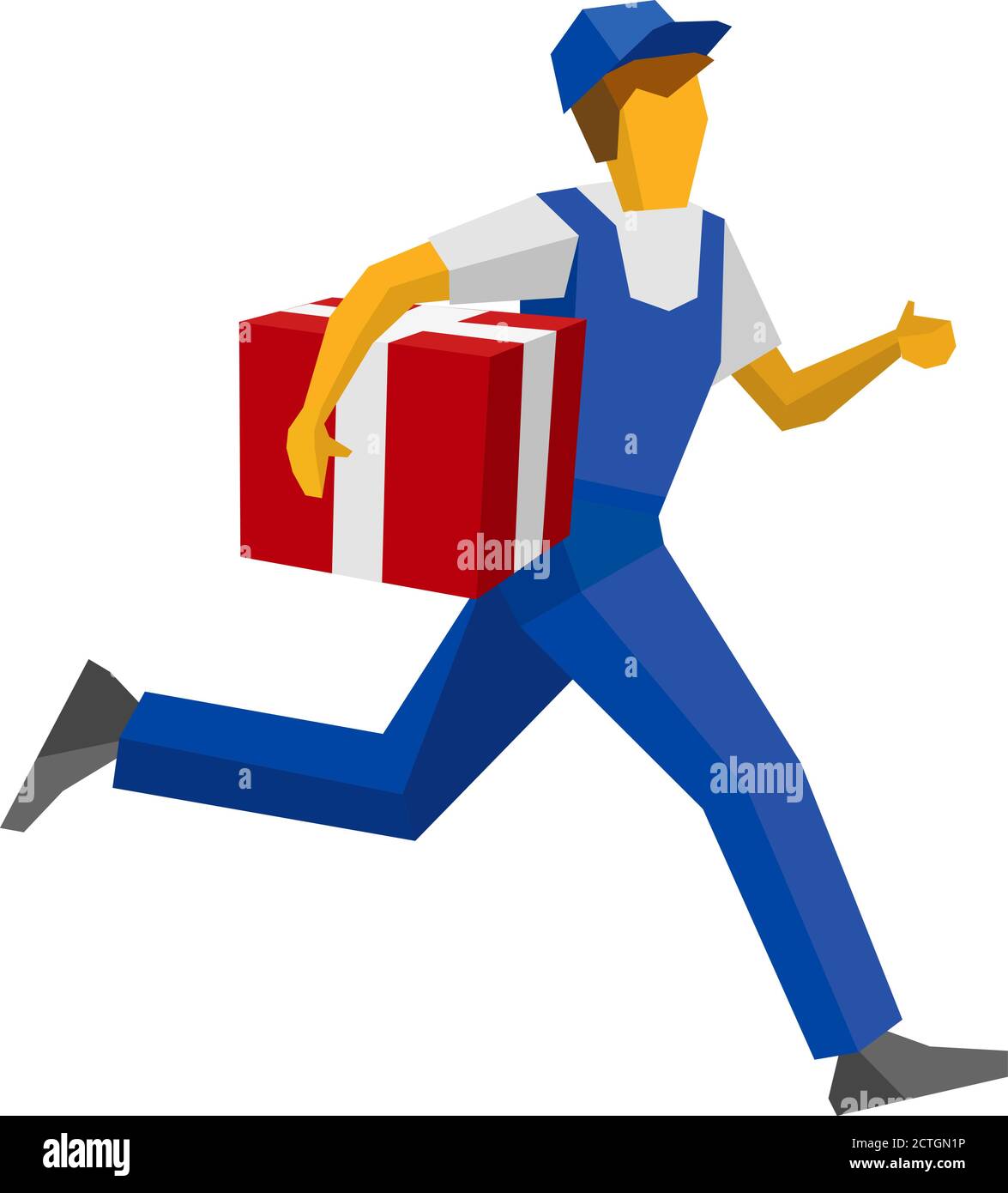 Man Holding Package Silhouette High Resolution Stock Photography and ...