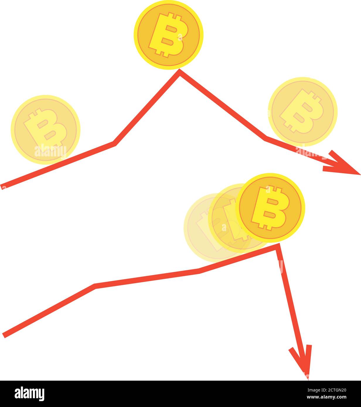 Falling crypto stock exchange Stock Vector Images - Alamy