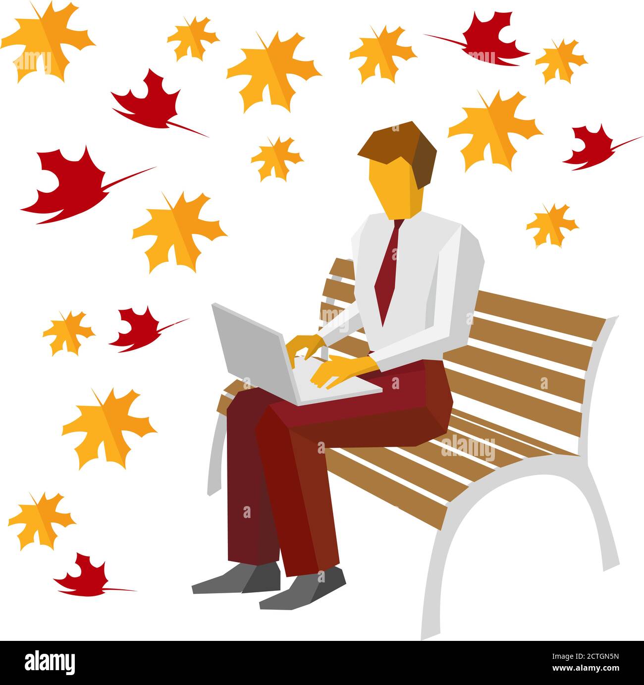 Man typing laptop in Stock Vector Images - Alamy