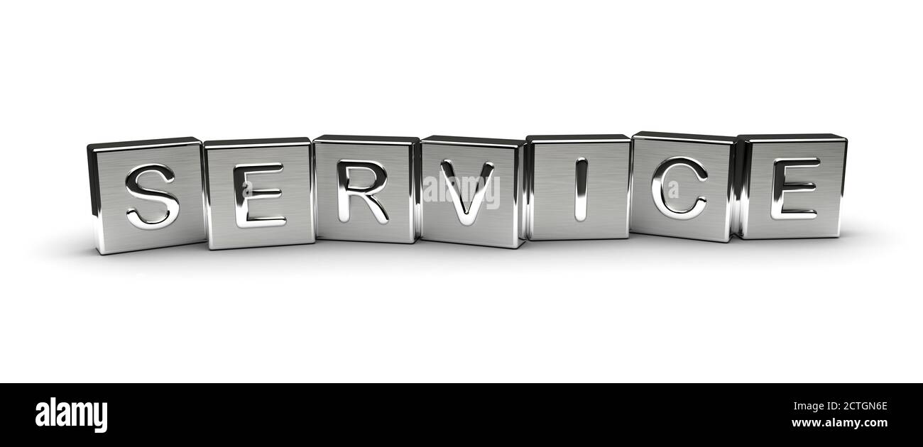 Metal Service Text Stock Photo - Alamy