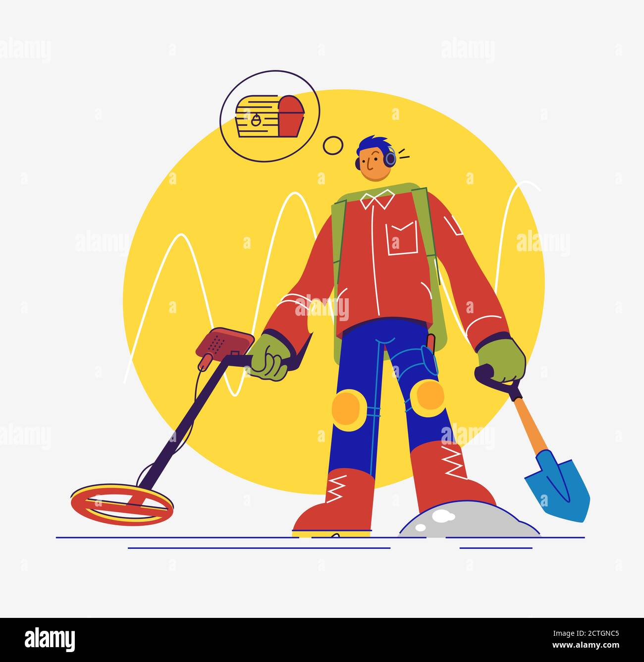 The Digger. Vector illustration Stock Vector Image & Art - Alamy