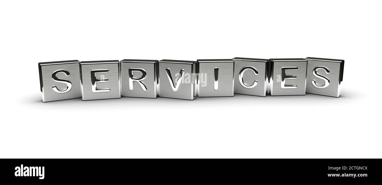 Metal Services Text Stock Photo - Alamy