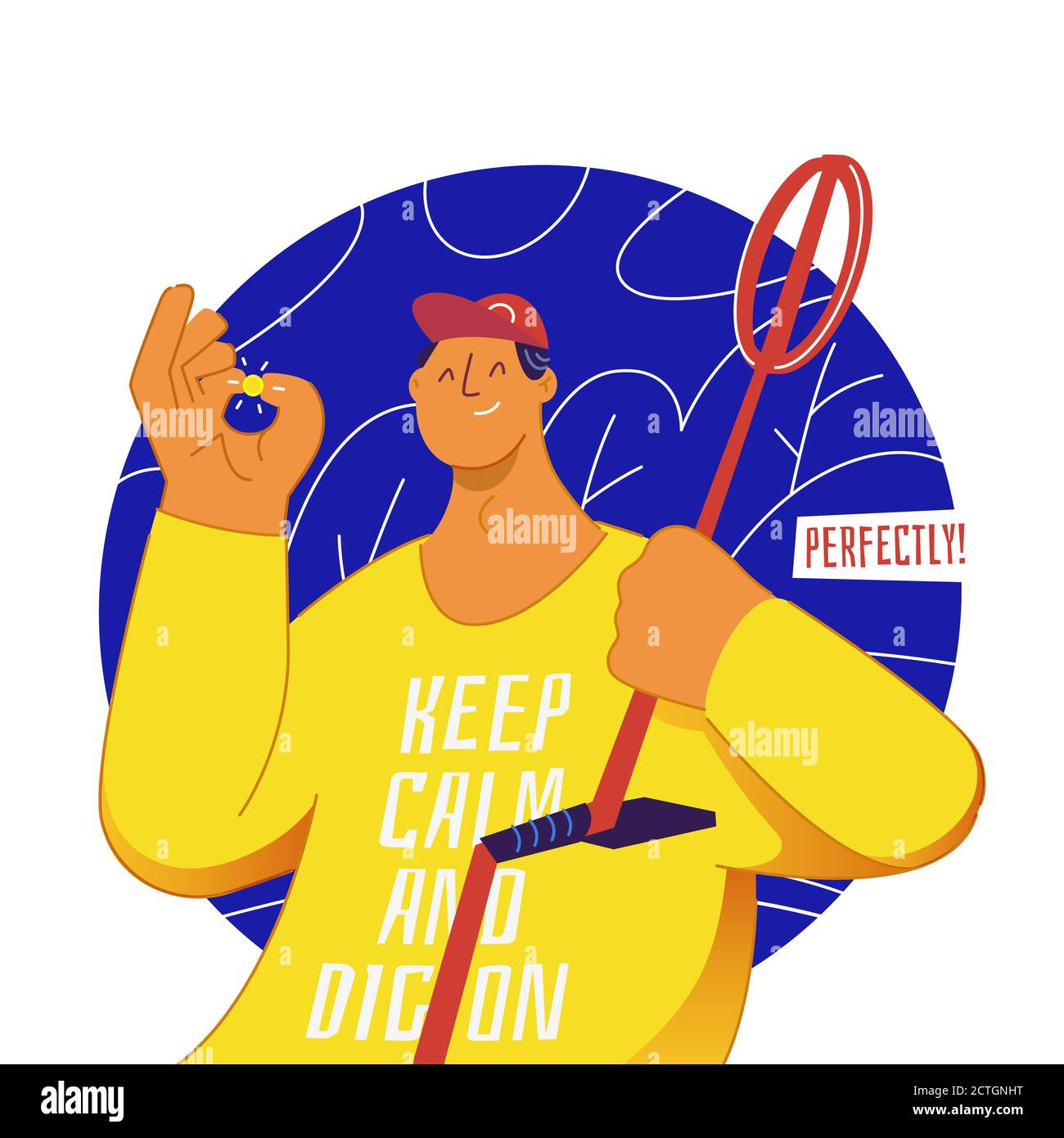 The Digger. Vector illustration Stock Vector Image & Art - Alamy