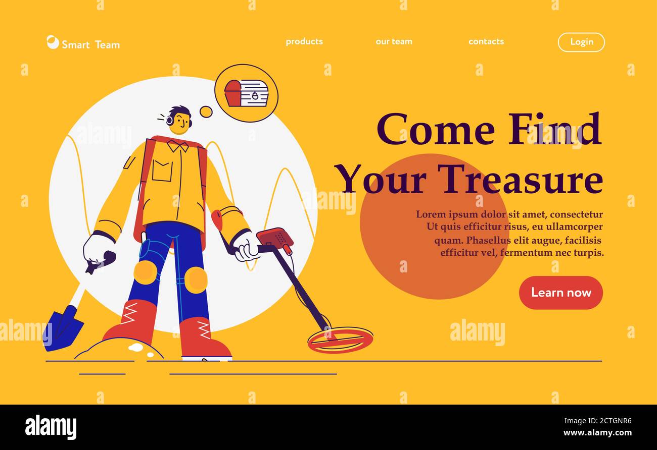 Person with metal detector Stock Vector Images - Alamy