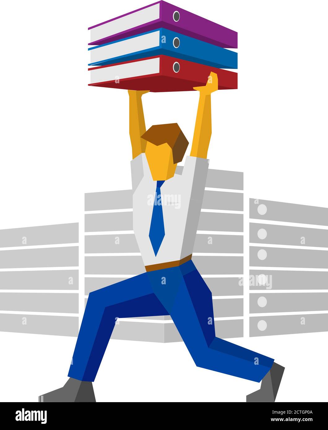 Folder character isolated on Stock Vector Images - Alamy