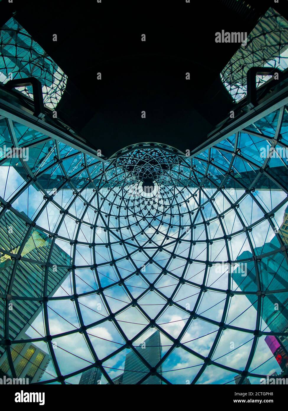 Glass dome atrium Sathon Square Stock Photo - Alamy
