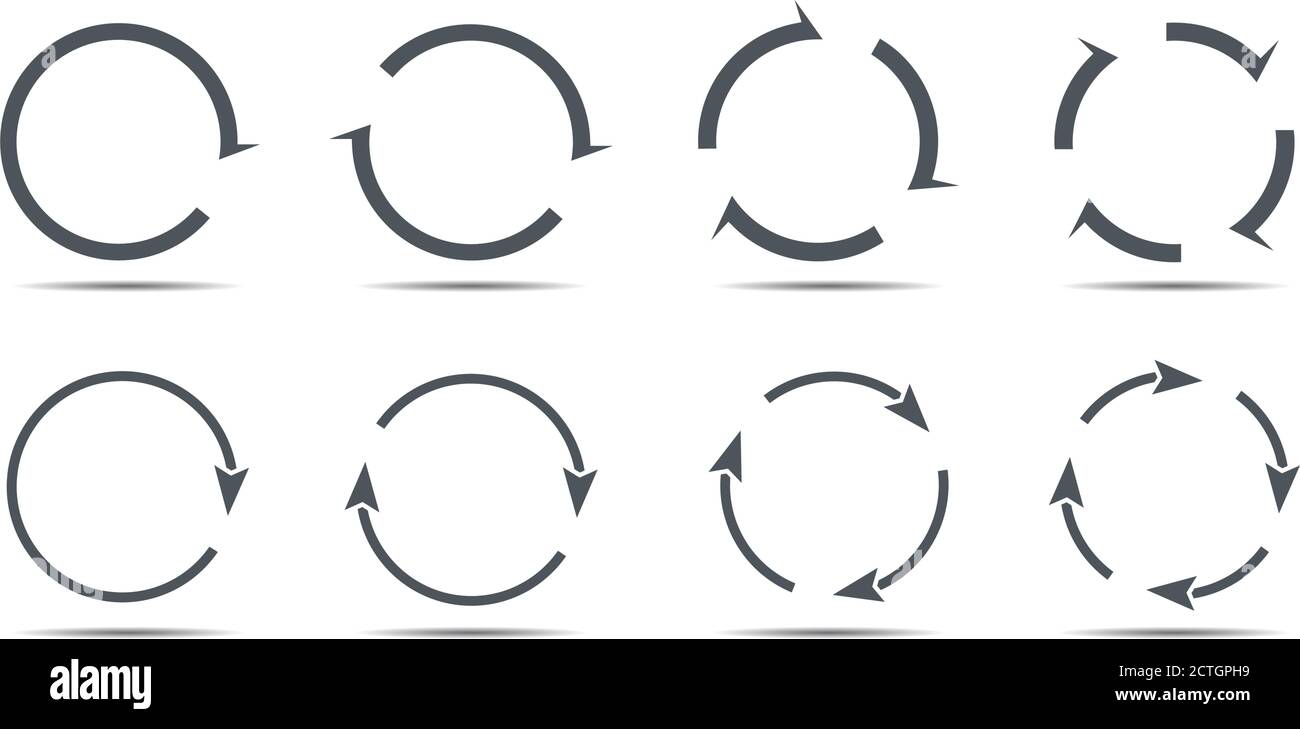 Set of grey circle arrows. Vector Icons. Graphic for website Stock ...