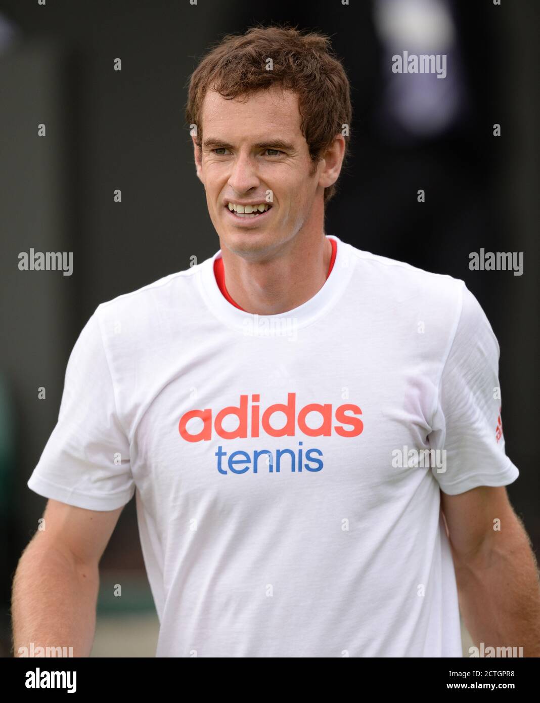 ANDY MURRAY PRACTICES AT WIMBLEDON BEFORE THE CHAMPIONSHIPS BEGIN PHOTO ...