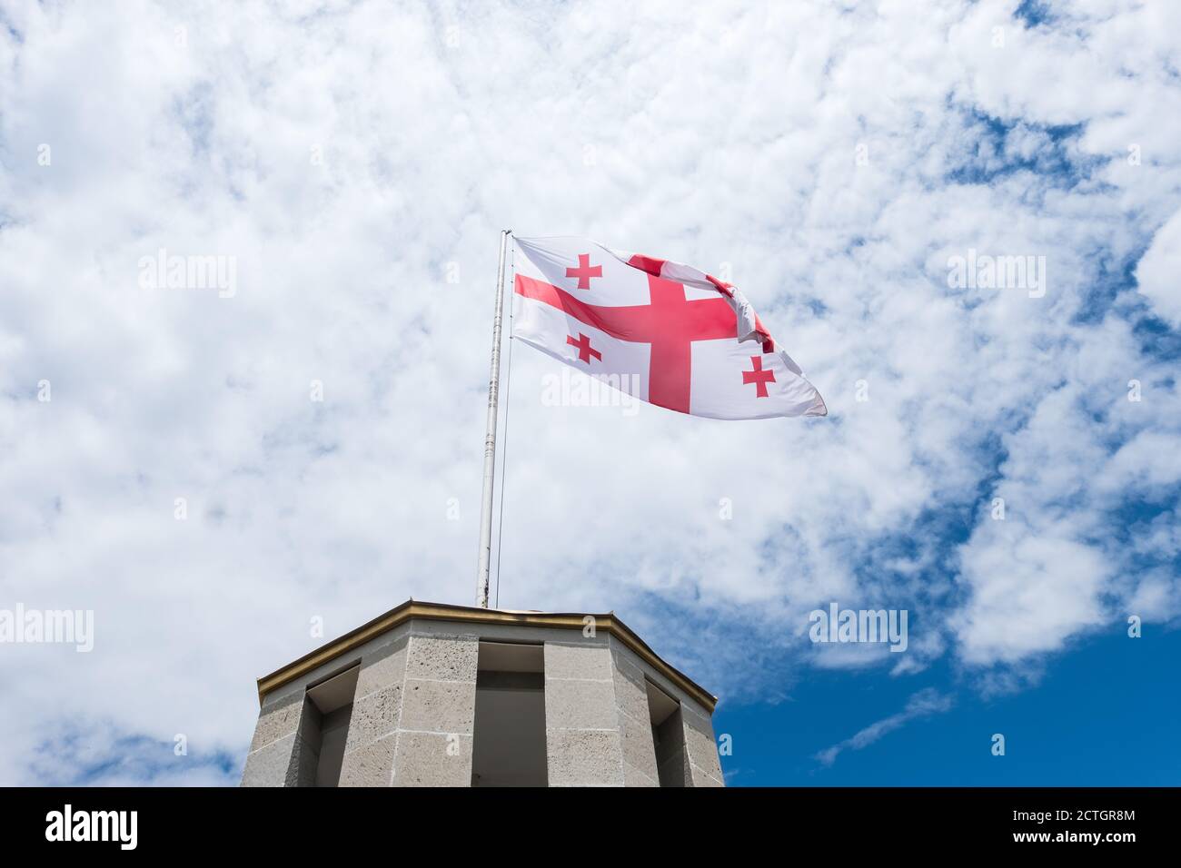 Flag georgia on tower rabat hi-res stock photography and images - Alamy