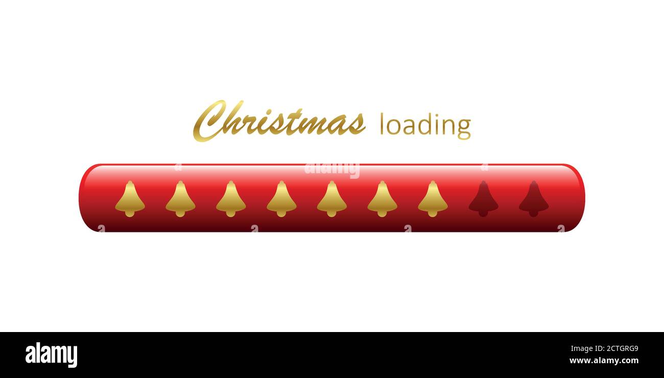 christmas loading bar with bell vector illustration EPS10 Stock Vector ...