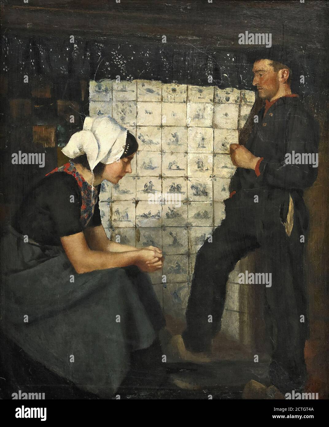 Artz David Adolph Constant - Interieur Met Figuren - Dutch School ...