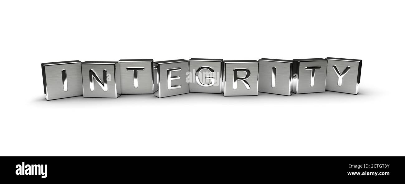 Metal Integrity Text Stock Photo - Alamy